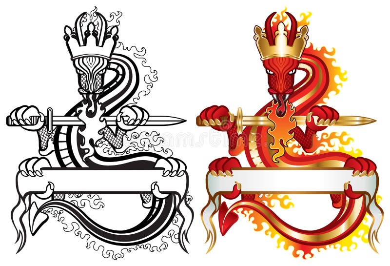 Rey del dragón ilustración del vector. Ilustración de asia - 18277529