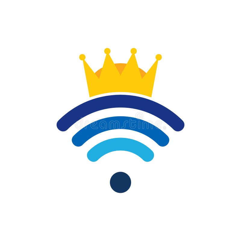 Plantilla De Rey Wifi Logo - Vector Stock de ilustración - Ilustración ...