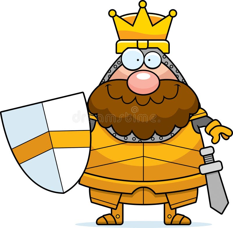 Rey Sonriente De La Historieta Ilustración del Vector - Ilustración de ...