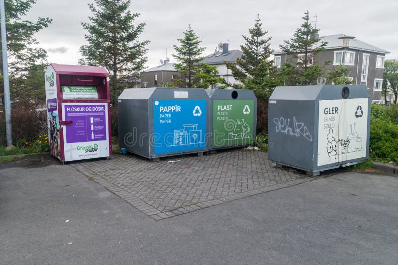 Garbage Cans for Selective Waste Collection Editorial Stock Photo ...