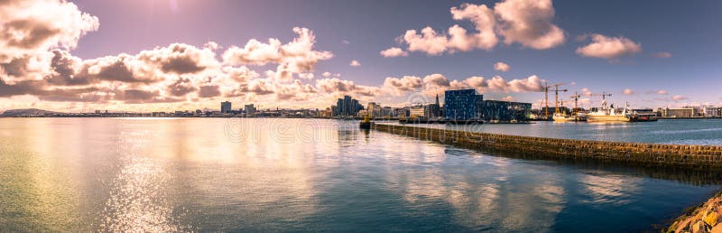 Reykjavik - May 02, 2018: the Harpa Opera House in Reykjavik, Iceland ...