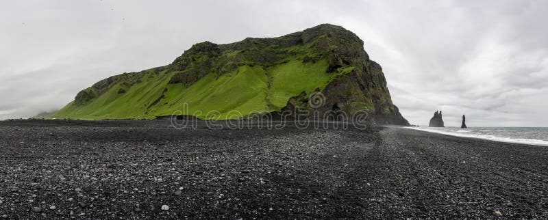 Reynisdrangar in Iceland stock image. Image of black - 69942479
