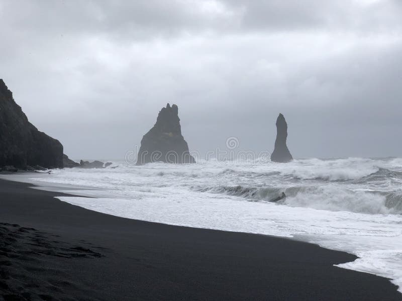 Reynisdrangar stock photo. Image of cliffs, coastline - 144217134