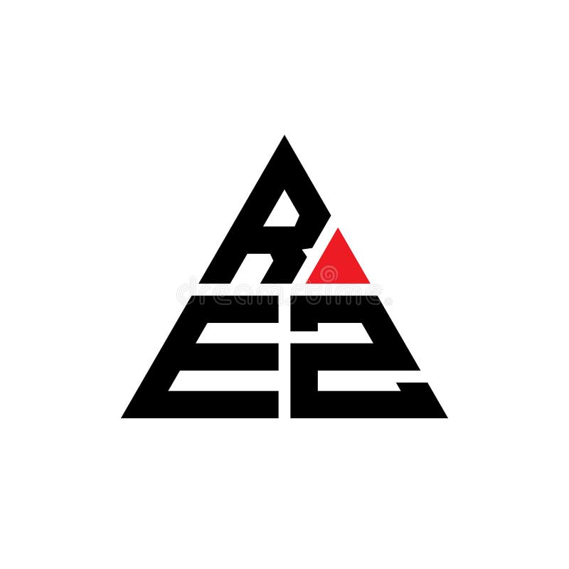 REZ Triangle Letter Logo Design with Triangle Shape. REZ Triangle Logo ...