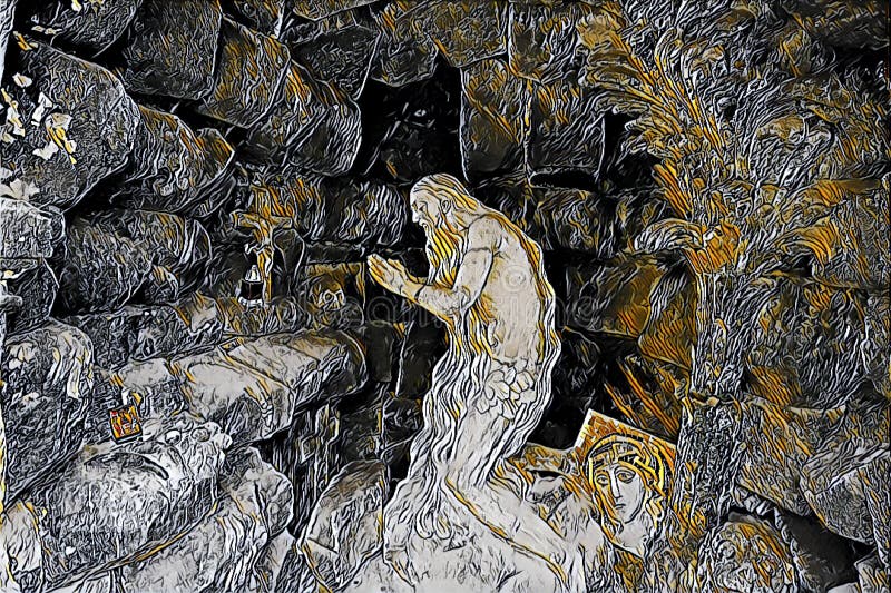 08/24/2018 Rezando Jesus Christ Ilustração Stock - Ilustração de crente ...