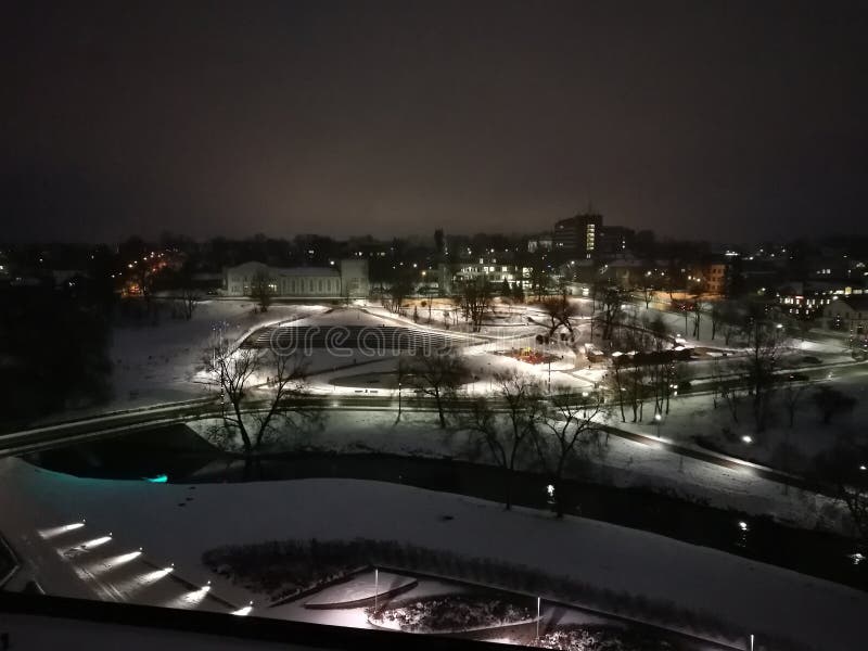 Rezekne stock photo. Image of night, sity, rezekne, lights - 82331946