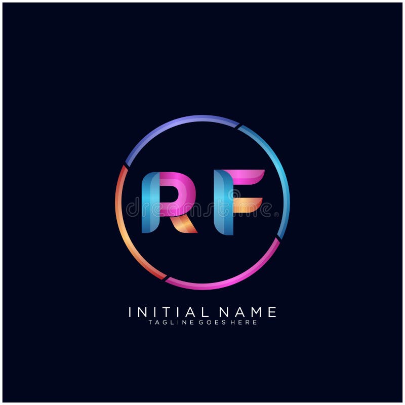 RF Letter Logo Icon Design Template Elements Stock Vector ...