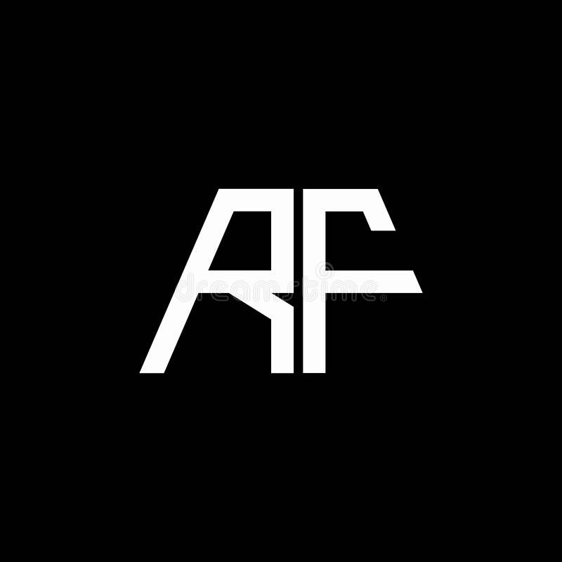 RF Logo Abstract Monogram Isolated on Black Background Stock Vector ...