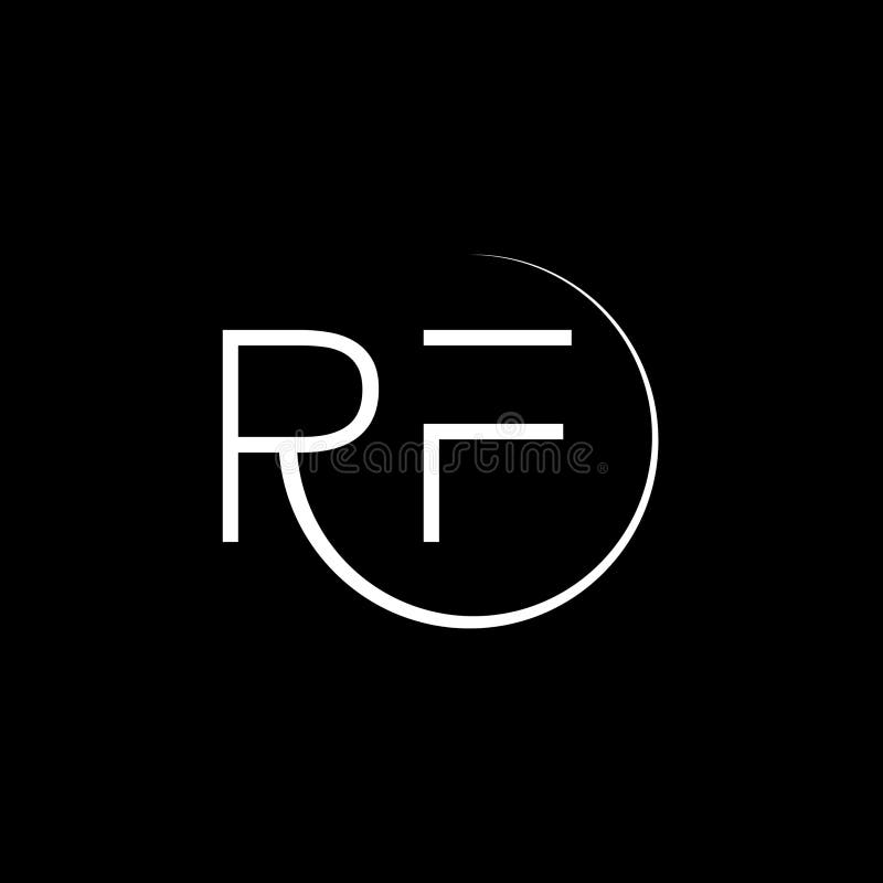 RF Logo. R F Design. White RF Letter. RF, R F Letter Logo Design ...