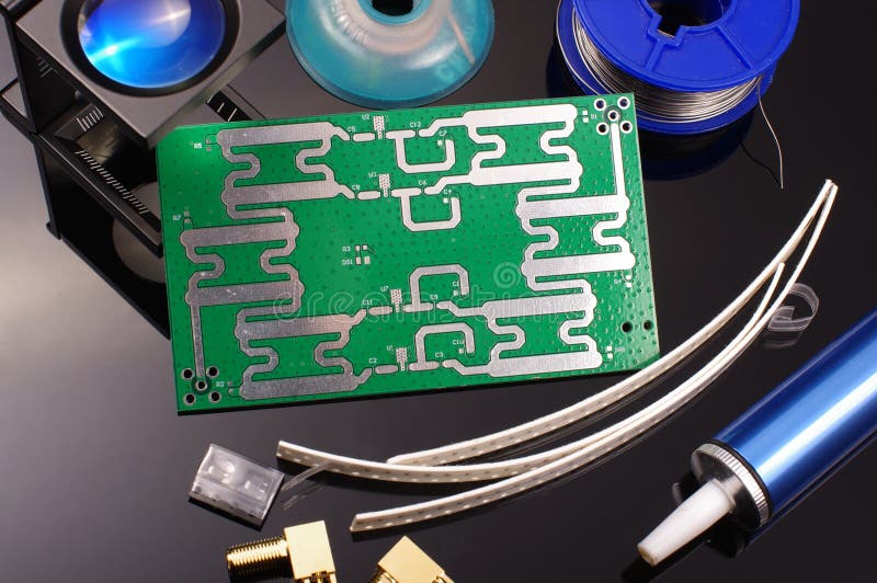 RF and Microwave Product Design Project Stock Photo - Image of black ...
