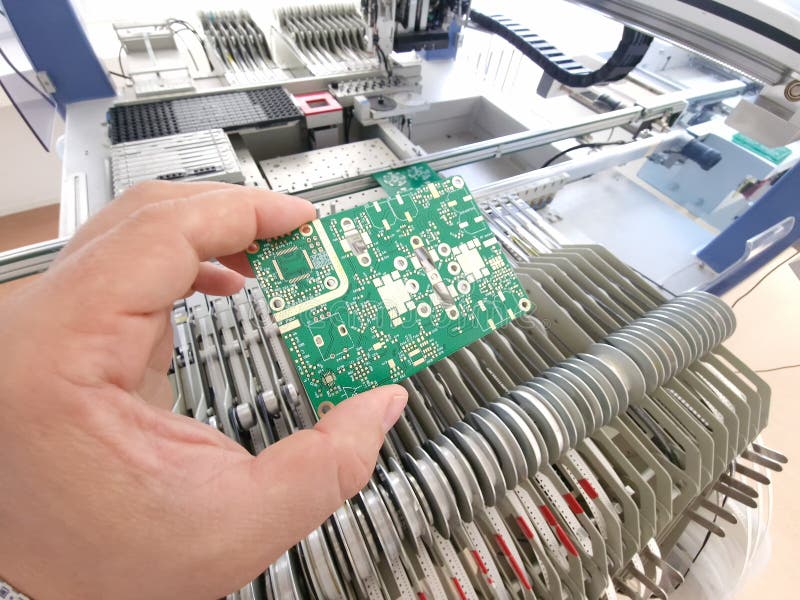 RF PCB Preparation for Assembly Stock Photo - Image of automatic ...