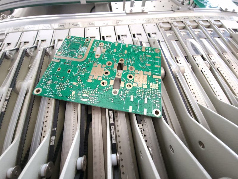 RF PCB Preparation for Assembly Stock Image - Image of automatic ...