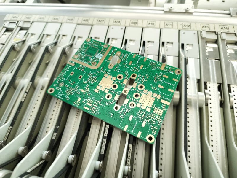 RF PCB Preparation for Assembly Stock Image - Image of pickandplace ...