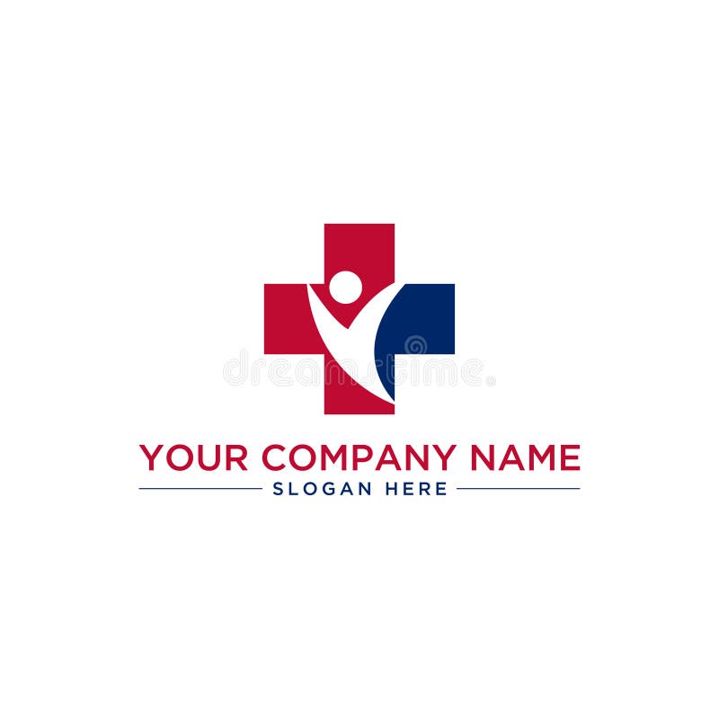 Non Profit, Medical Logo. Red and Navy Color. Company Icon Vector ...