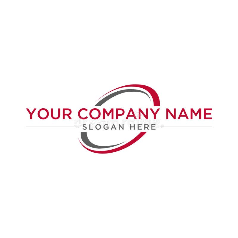 Swoosh Circle Company Red and Grey Color Logo, Business Icon Vector ...
