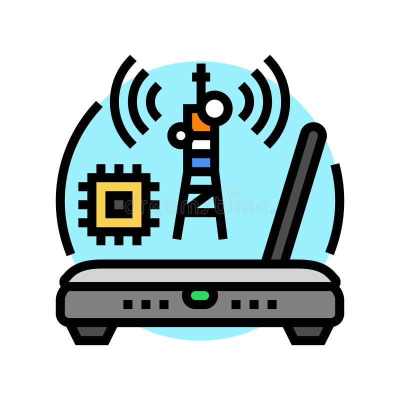 Rf Technology Electronics Color Icon Vector Stock Illustrations – 4 Rf ...