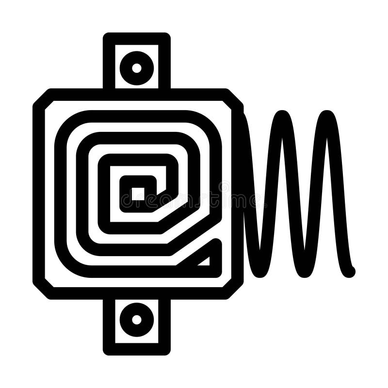 Rf Technology Electronics Line Icon Vector Illustration Stock Vector ...