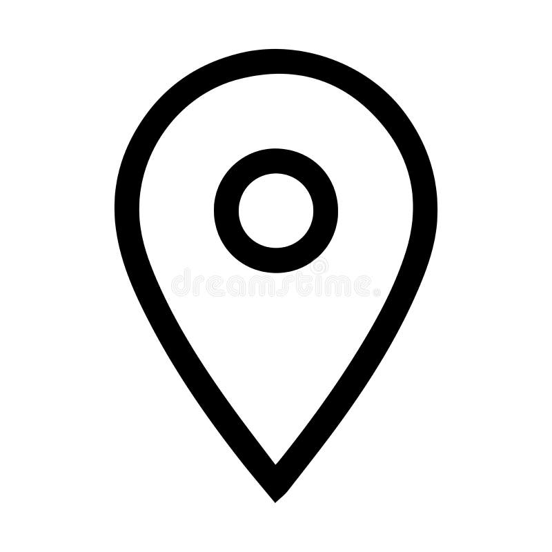 Map Pinpoint Icon, Vector Icon of Simple Forms of Point of Location ...