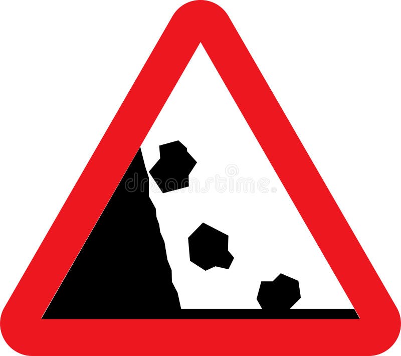 Danger Rocks Road Signs Stock Illustrations – 85 Danger Rocks Road ...