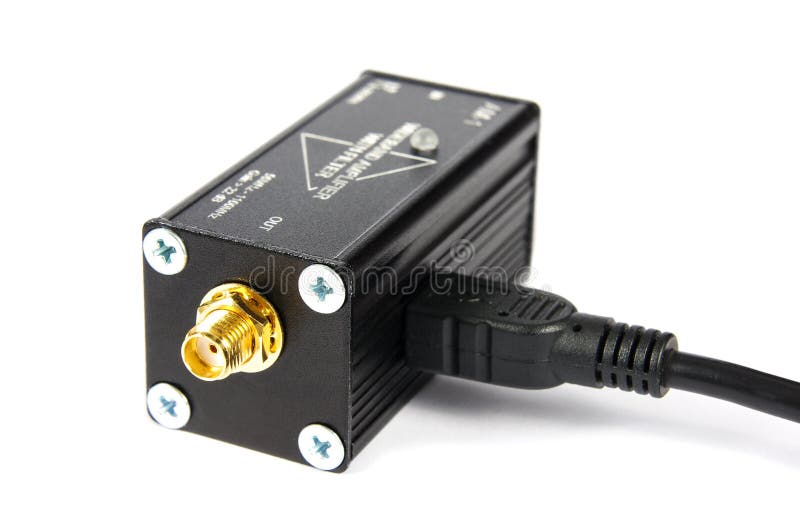 RF Wideband Amplifier Isolated on the White Background Stock Image ...