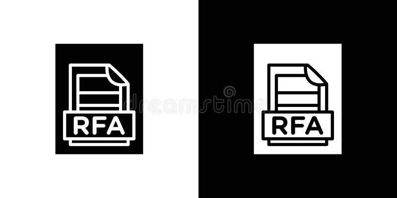 RFA File Icon Isolated Flat Vector in Outline Stock Illustration ...