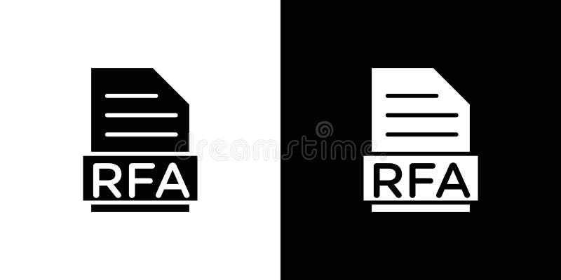 RFA File Icon Linear Logo Isolated Stock Vector - Illustration of card ...
