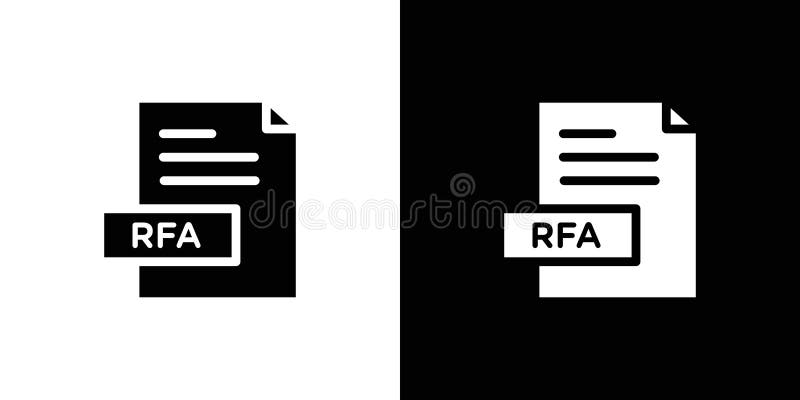 RFA File Icon Logo Set Vector Stock Vector - Illustration of sheet ...