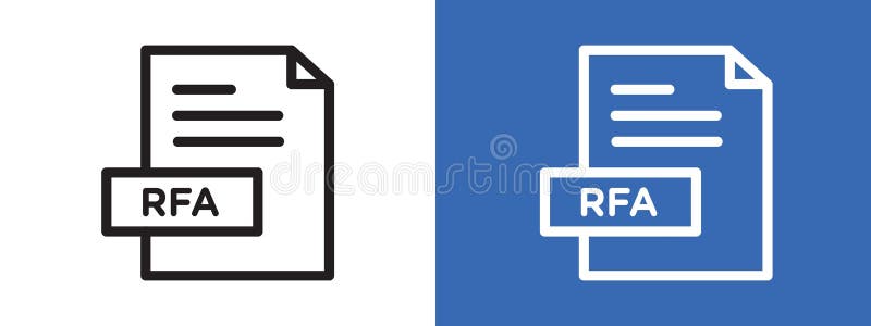 RFA File Logo Sign Set Vector Outline Stock Vector - Illustration of ...