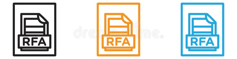 RFA File Vector Logo Set Collection for Web App Ui Stock Vector - Illustration of sheet, paper ...