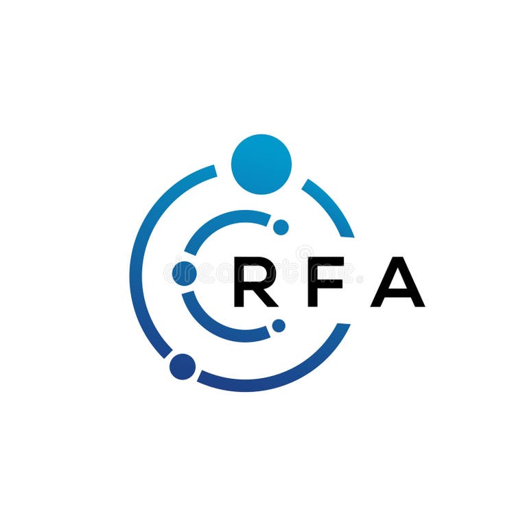 RFA Letter Technology Logo Design on White Background. RFA Creative ...