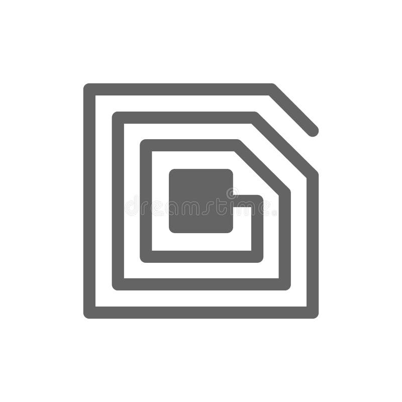 RFID chip stock vector. Illustration of radio, number - 16836928