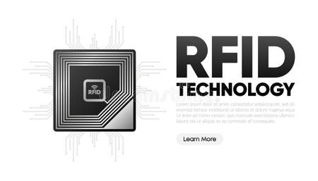 RFID Chip. Radio Frequency Identification. Digital Technology Concept ...
