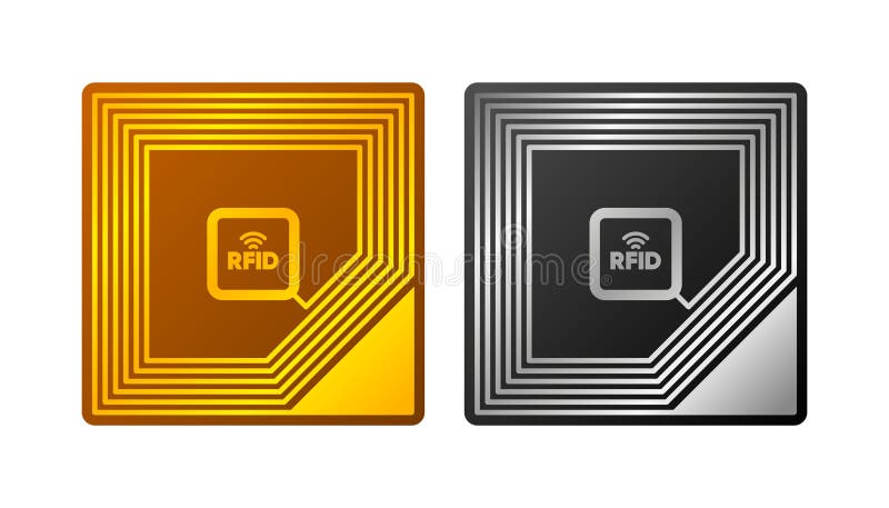 RFID Chip. Radio Frequency Identification. Digital Technology Concept ...