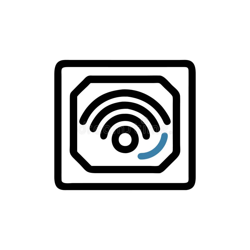 RFID Icon for Tracking Technology Stock Illustration - Illustration of ...