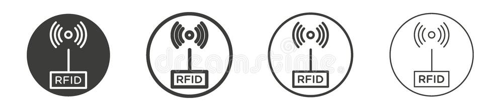 RFID Icon Vector Set on White Background Stock Vector - Illustration of ...