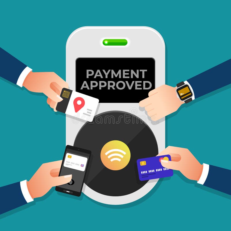 RFID Illustration Vector stock vector. Illustration of contactless ...