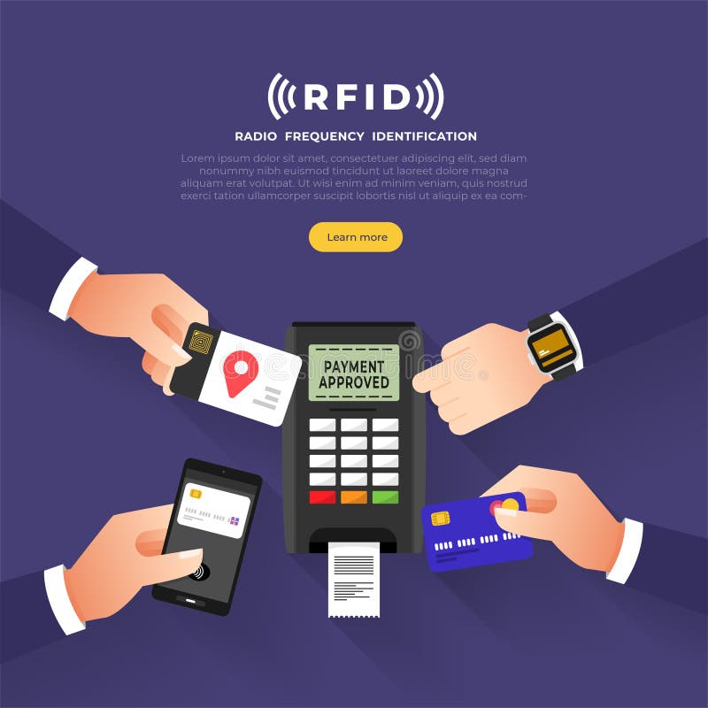 RFID Illustration Vector stock vector. Illustration of device - 138758928