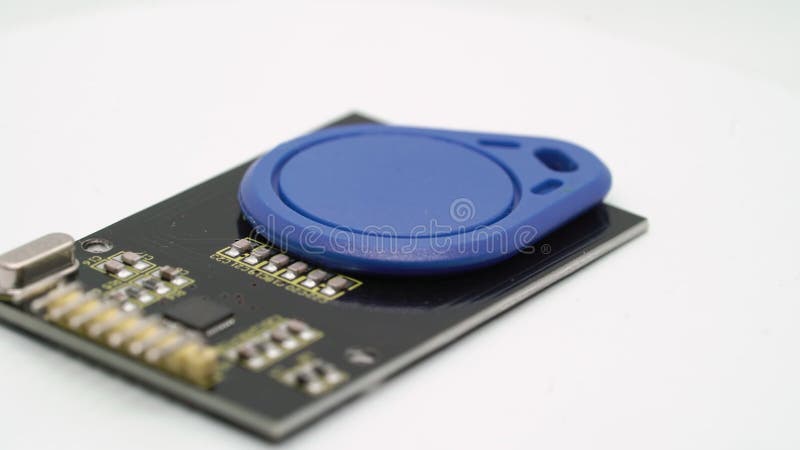 Proximity Card Reader Door Unlock, Hand Security Man Using ID Card on ...