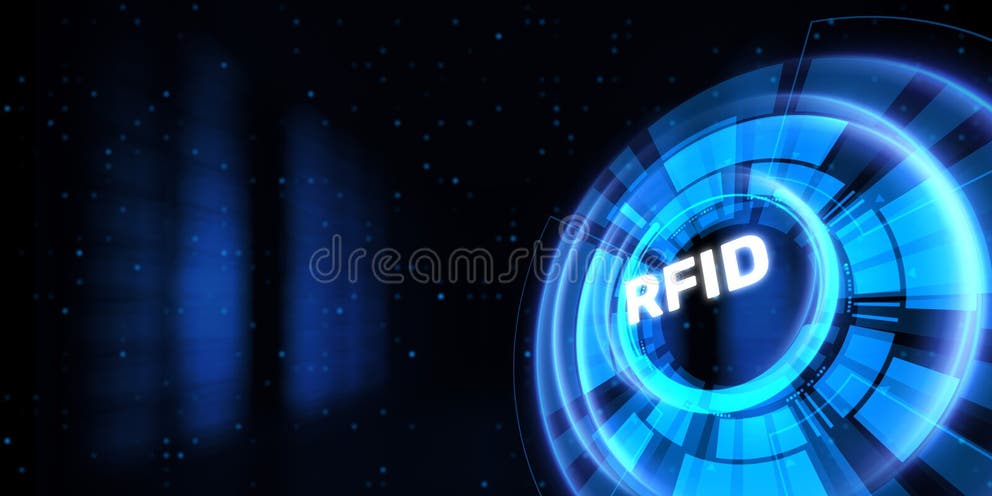 RFID Radio Frequency Identification Technology Concept on Virtual ...
