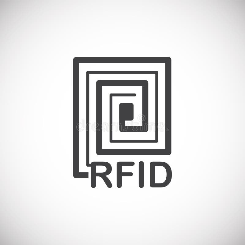 RFID Related Icons Set on Background for Graphic and Web Design ...