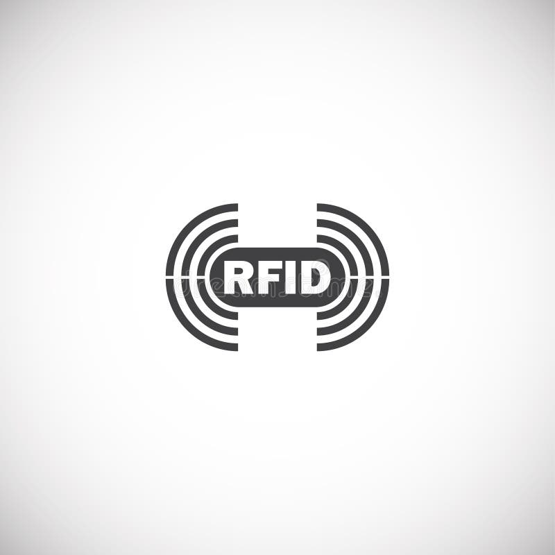 RFID Related Icon on Background for Graphic and Web Design. Creative ...