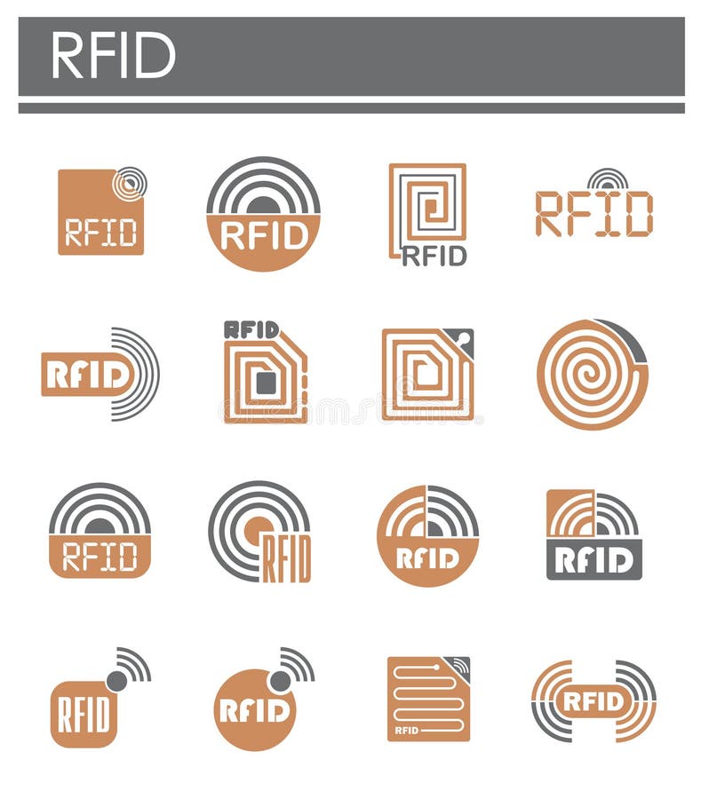 RFID Related Icon on Background for Graphic and Web Design. Creative ...