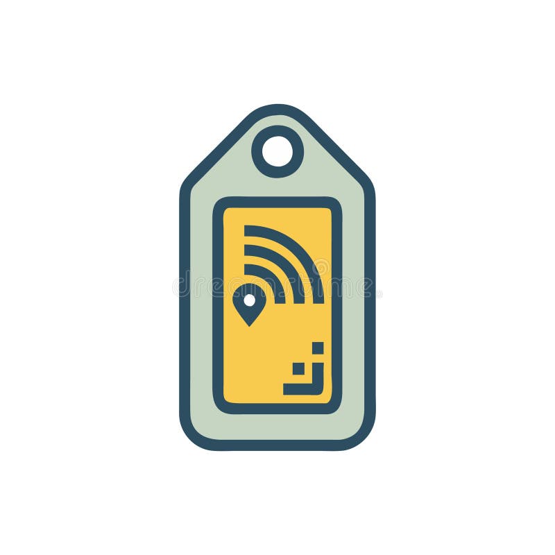 RFID Tag Design Icon stock photo. Illustration of mobile - 357858466
