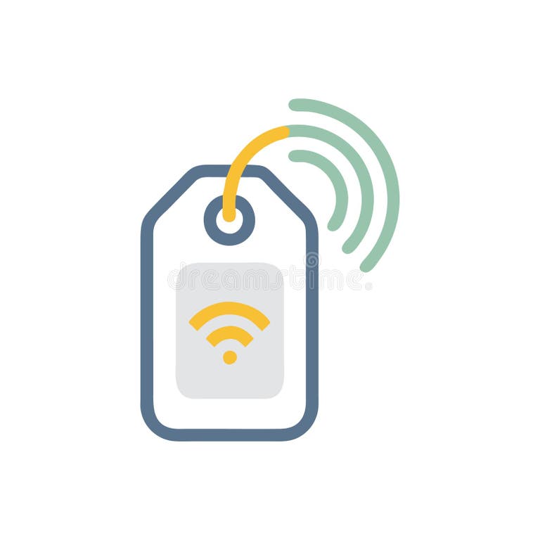 RFID Technology Tag Icon stock photo. Illustration of social - 357858474