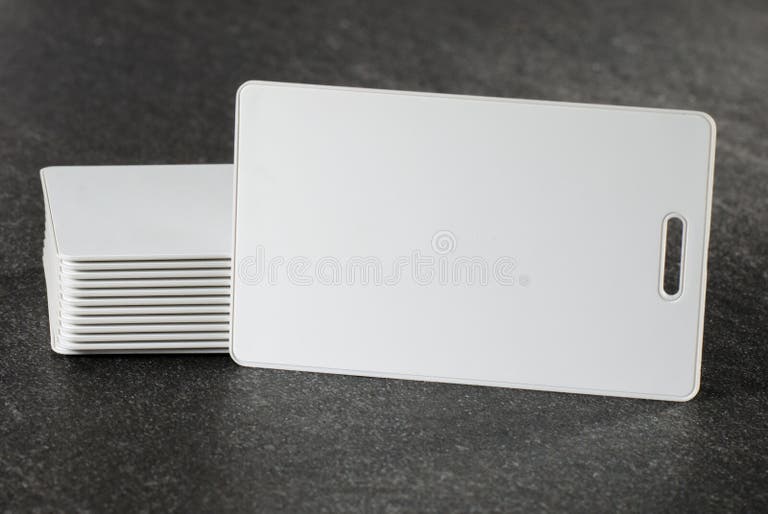 RFID White Cards on Countertop Stock Photo - Image of track, multiple ...