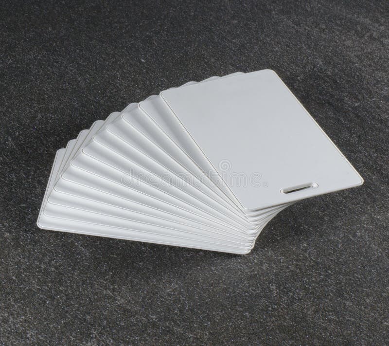 RFID White Cards on Countertop Stock Image - Image of radiofrequency ...