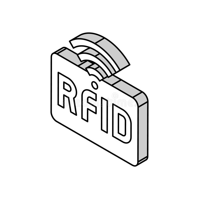 Rfid Wireless Sign Isometric Icon Vector Illustration Stock Vector ...