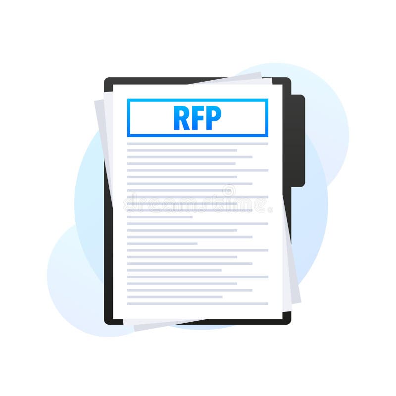 RFP - Request for Proposal Document, Contract. Vector Illustration ...