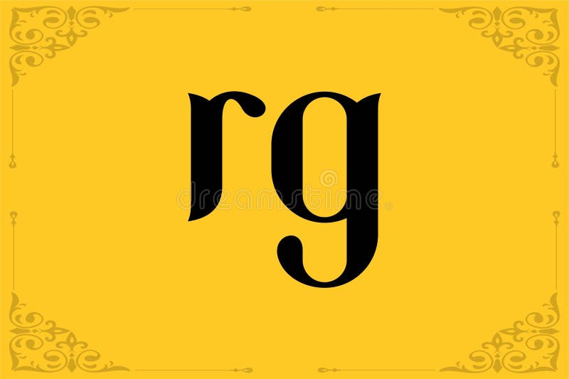 RG abstract luxury logo stock vector. Illustration of element - 362196952