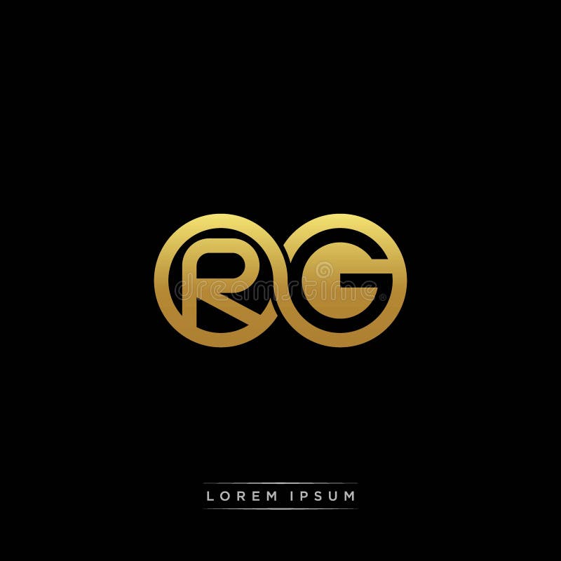 RG Initial Letter Linked Circle Capital Monogram Logo Modern Template ...